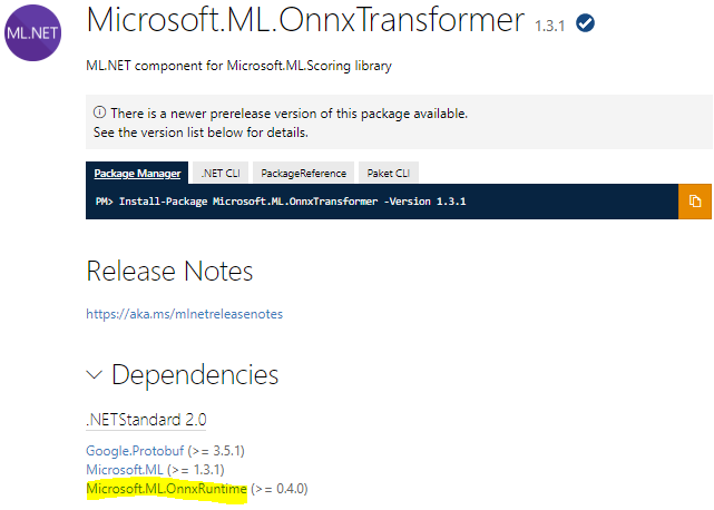 Incompatability in C# with NuGet packages OnnxRuntime.GPU and OnnxTransformer · Issue #2013 ...