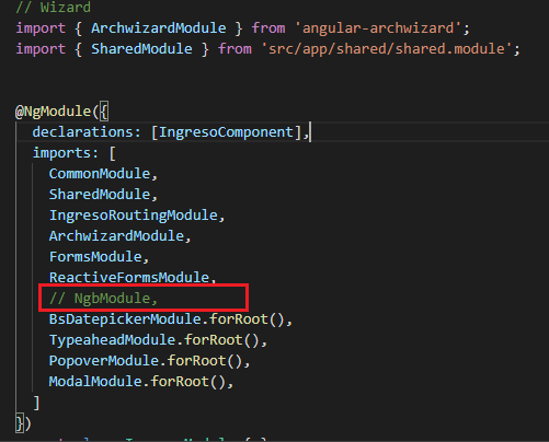 The Problem Continues When Importing Ngbmodule In The Component Module · Issue 3608 · Ng