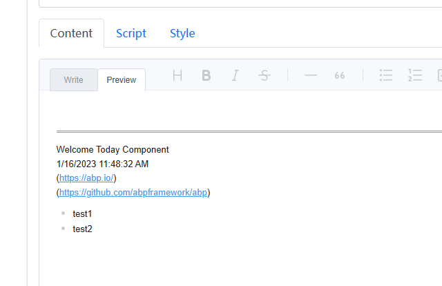 CmsKit module: `ContentParser` parse content error when `CmsKitContentWidgetOptions` has widget ...