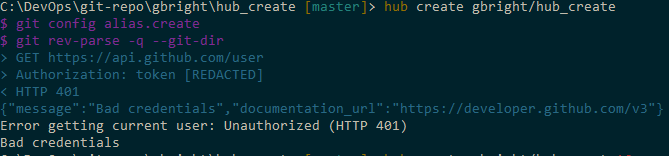 github enterprise 401 bad credentials · Issue #1710 · mislav/hub · GitHub