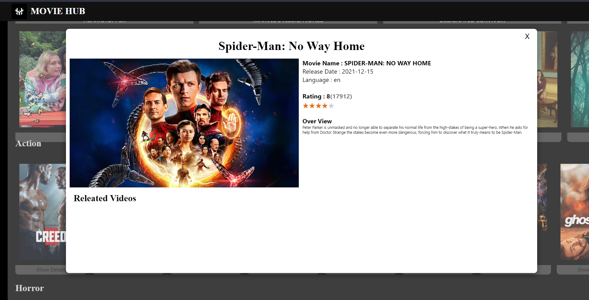 GitHub - Shijin65/Movie_HuB: Creating movie details showing site using React and The Movie Data ...