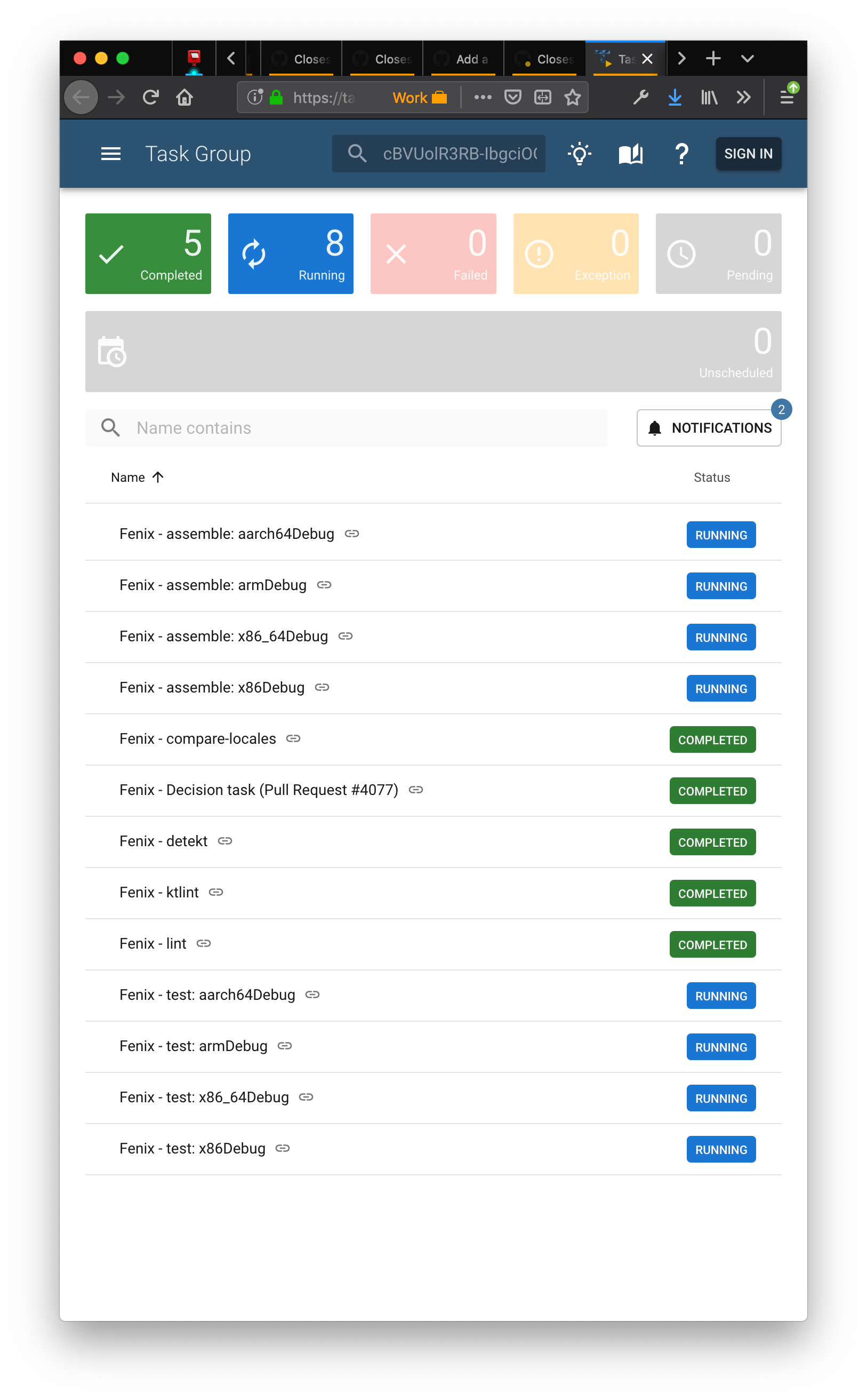 [UI] As a user, I want to know the progress of a build so far on the ...