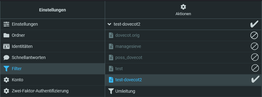 Managesieve: Visibility of activated filter(set) · Issue #8523 · roundcube/roundcubemail · GitHub