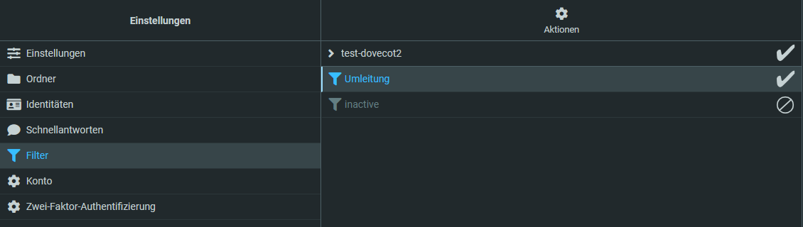Managesieve: Visibility of activated filter(set) · Issue #8523 · roundcube/roundcubemail · GitHub