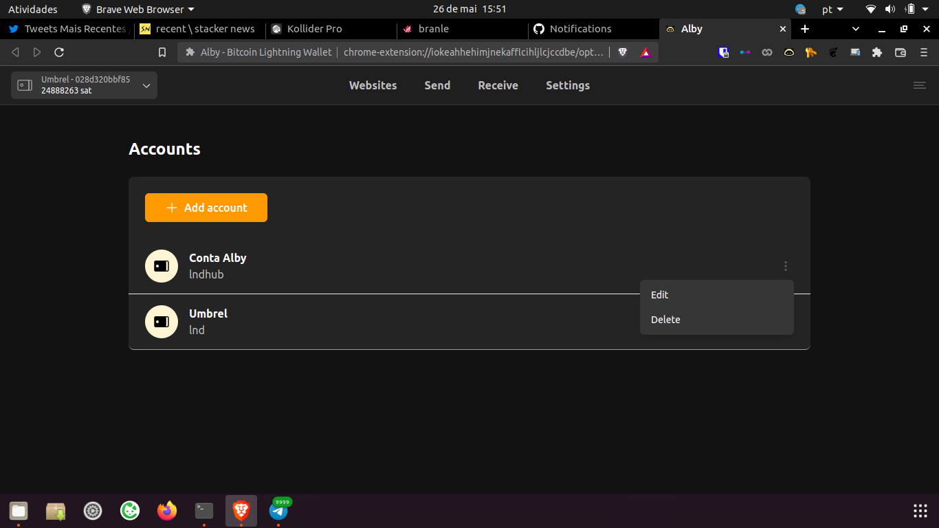 Replace "Delete" account with "Unlink" account · Issue #955 · getAlby ...