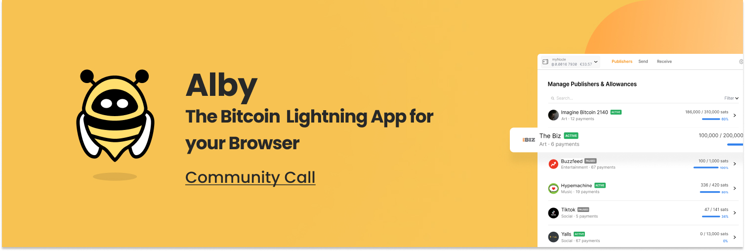 Alby community call #63 · Issue #447 · BitcoinDesign/Meta · GitHub