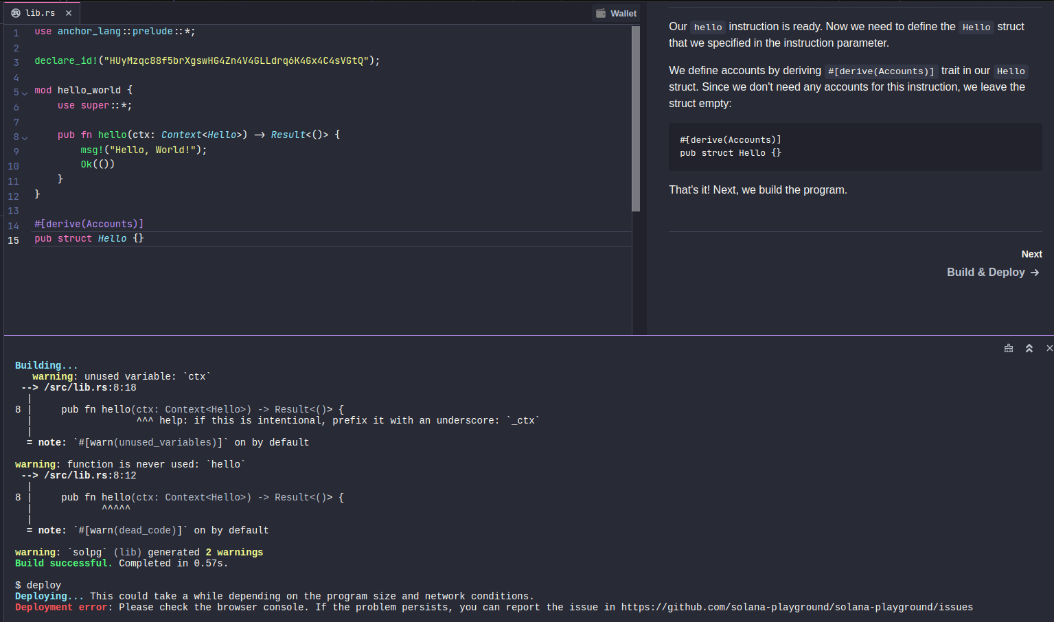 Deployment error · Issue #143 · solana-playground/solana-playground ...