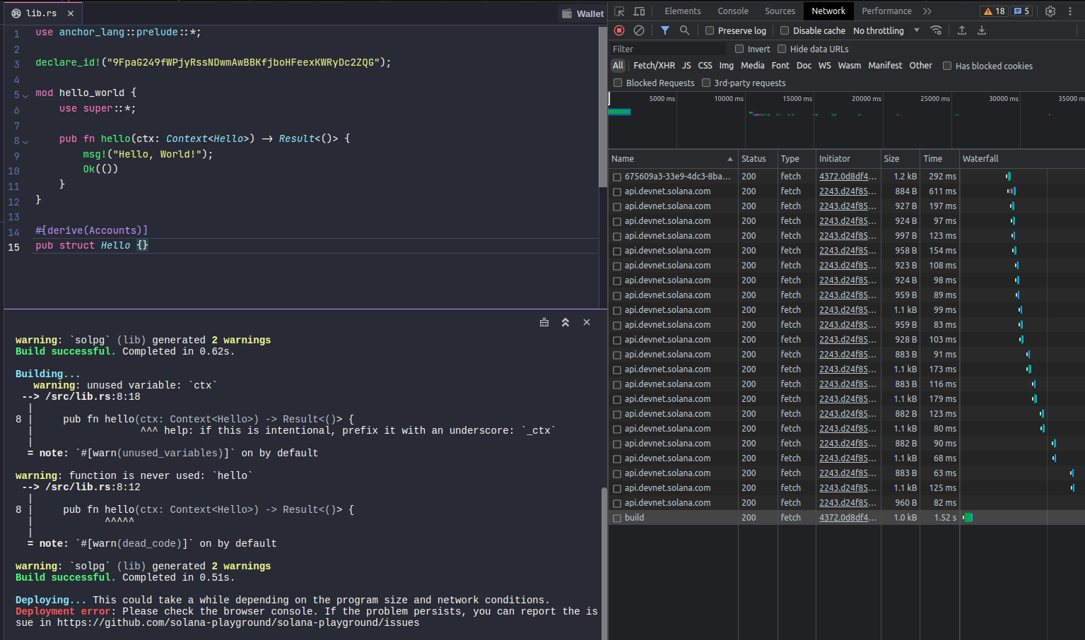 Deployment error · Issue #143 · solana-playground/solana-playground · GitHub