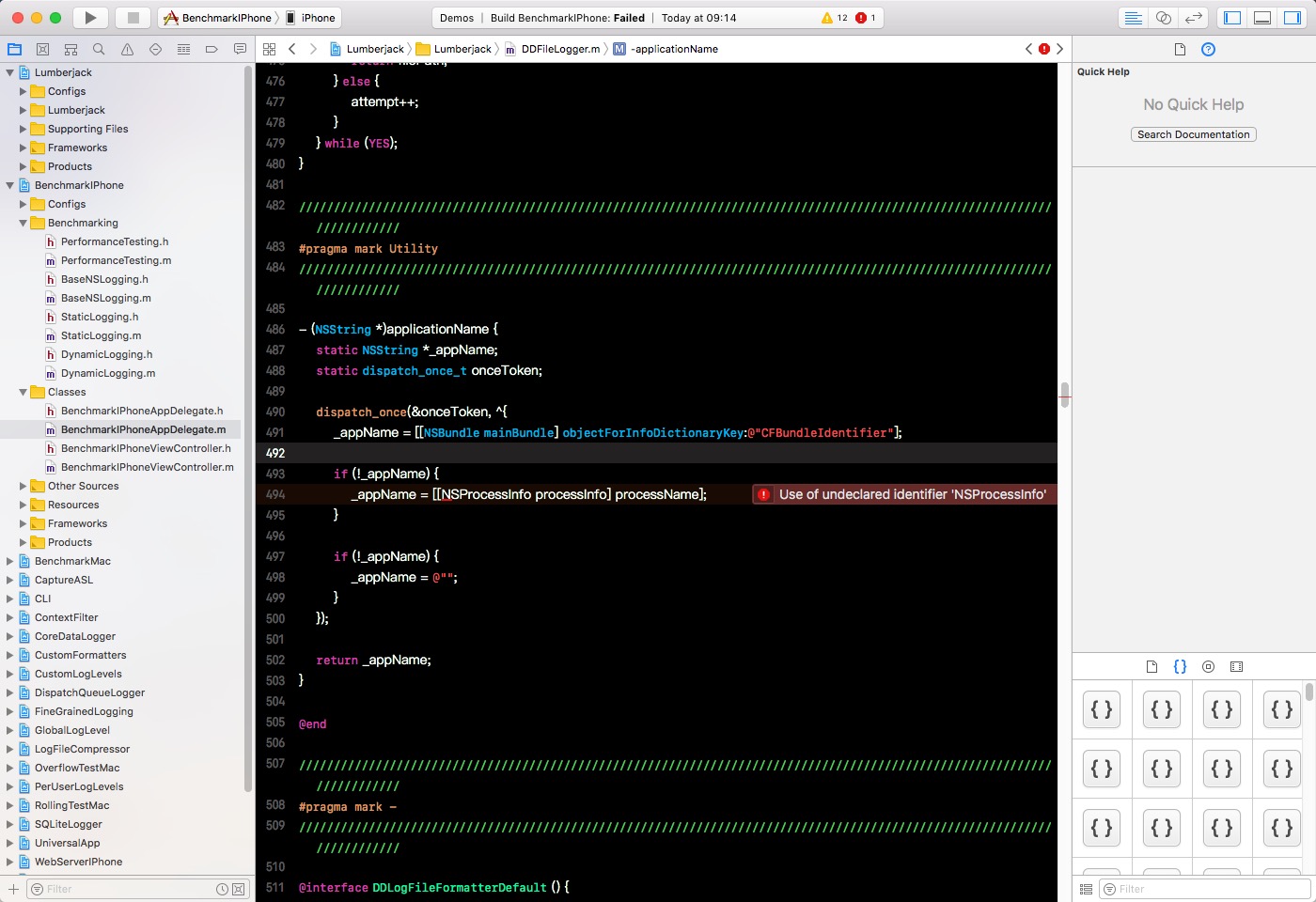 Use of undeclared identifier 'NSProcessInfo' · Issue #975 · CocoaLumberjack/CocoaLumberjack · GitHub
