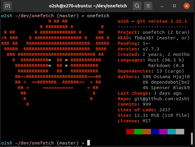 Omit part of display depending on terminal size? · Issue #327 · o2sh/onefetch · GitHub
