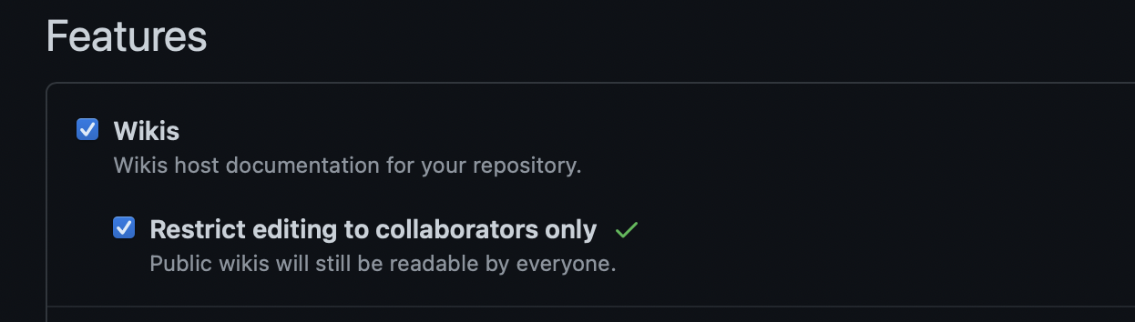 Restrict wiki editing to collaborators only · Issue #681 · o2sh/onefetch · GitHub