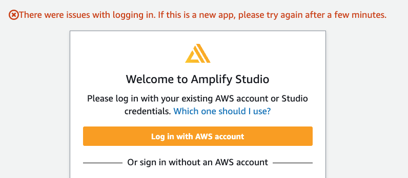Unable to log in to amplify studio - CustomMessage invocation failed due to error ...