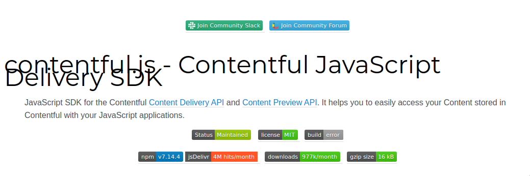 Title of the documentation is overlapping. · Issue #406 · contentful/contentful.js · GitHub