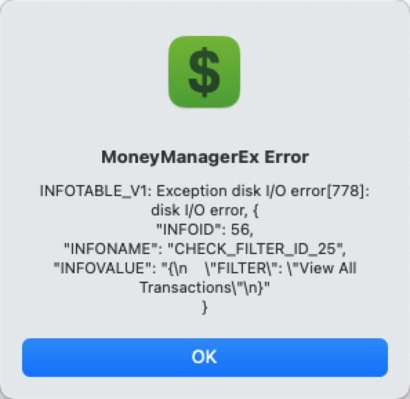 Exception disk I/O error [778] · Issue #5318 · moneymanagerex/moneymanagerex · GitHub