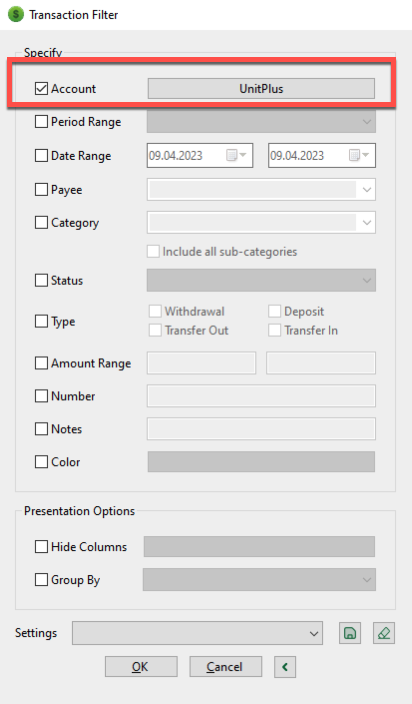 Range options in transaction filter have no effect · Issue #5813 ...
