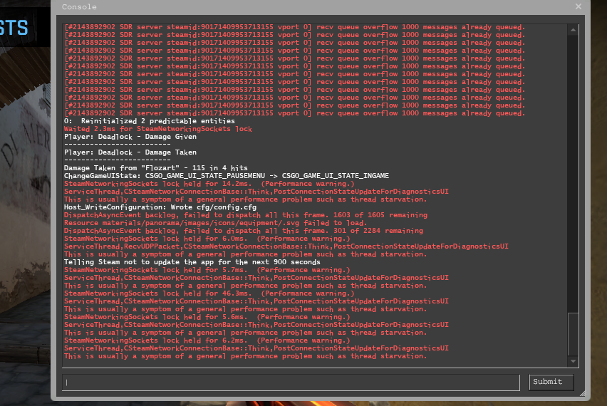 SteamNetworkingSockets lock held for xx.xms. (perfomance warning) · Issue #278 · ValveSoftware ...
