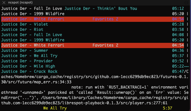 Panic where track in playlist has empty album · Issue #321 · hrkfdn/ncspot · GitHub
