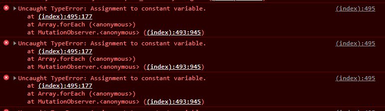 Lazyload: Uncaught TypeError: Assignment to constant variable when a ...