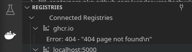 Cannot connect to Github Container Registry ghcr.io · Issue #2528 · microsoft/vscode-docker · GitHub
