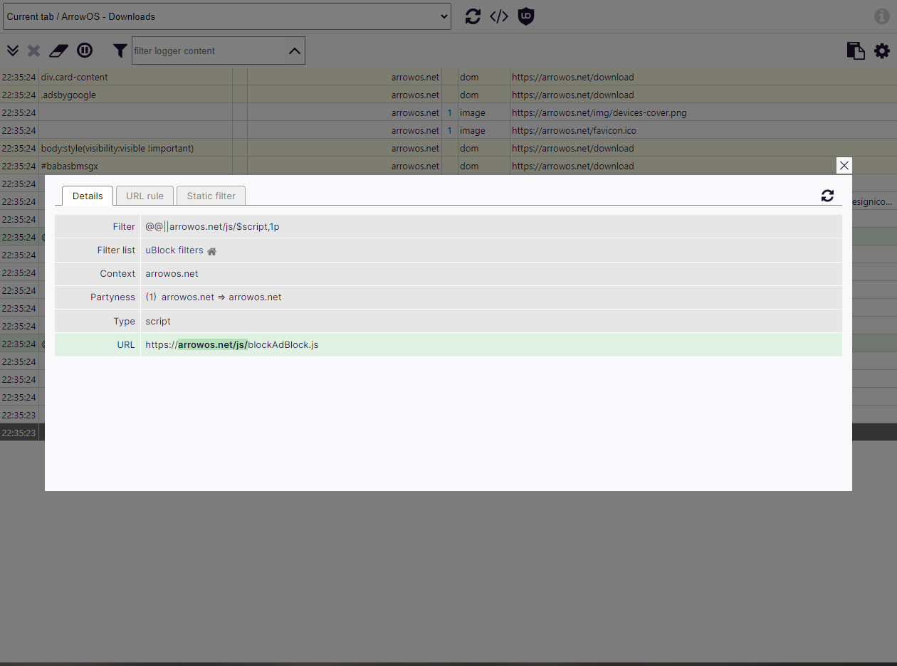 arrowos.net (Anti adblock) · Issue #8163 · uBlockOrigin/uAssets · GitHub