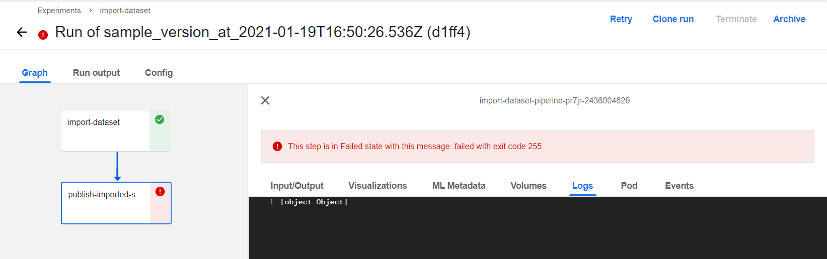 Pipeline Component Fails With Object Object As Pod Log · Issue 5008 · Kubeflowpipelines · Github