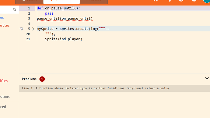 Pause until doesn’t work in python · Issue #6106 · microsoft/pxt-arcade · GitHub