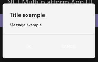 The text of the buttons of an Alert is not displayed correctly in ...