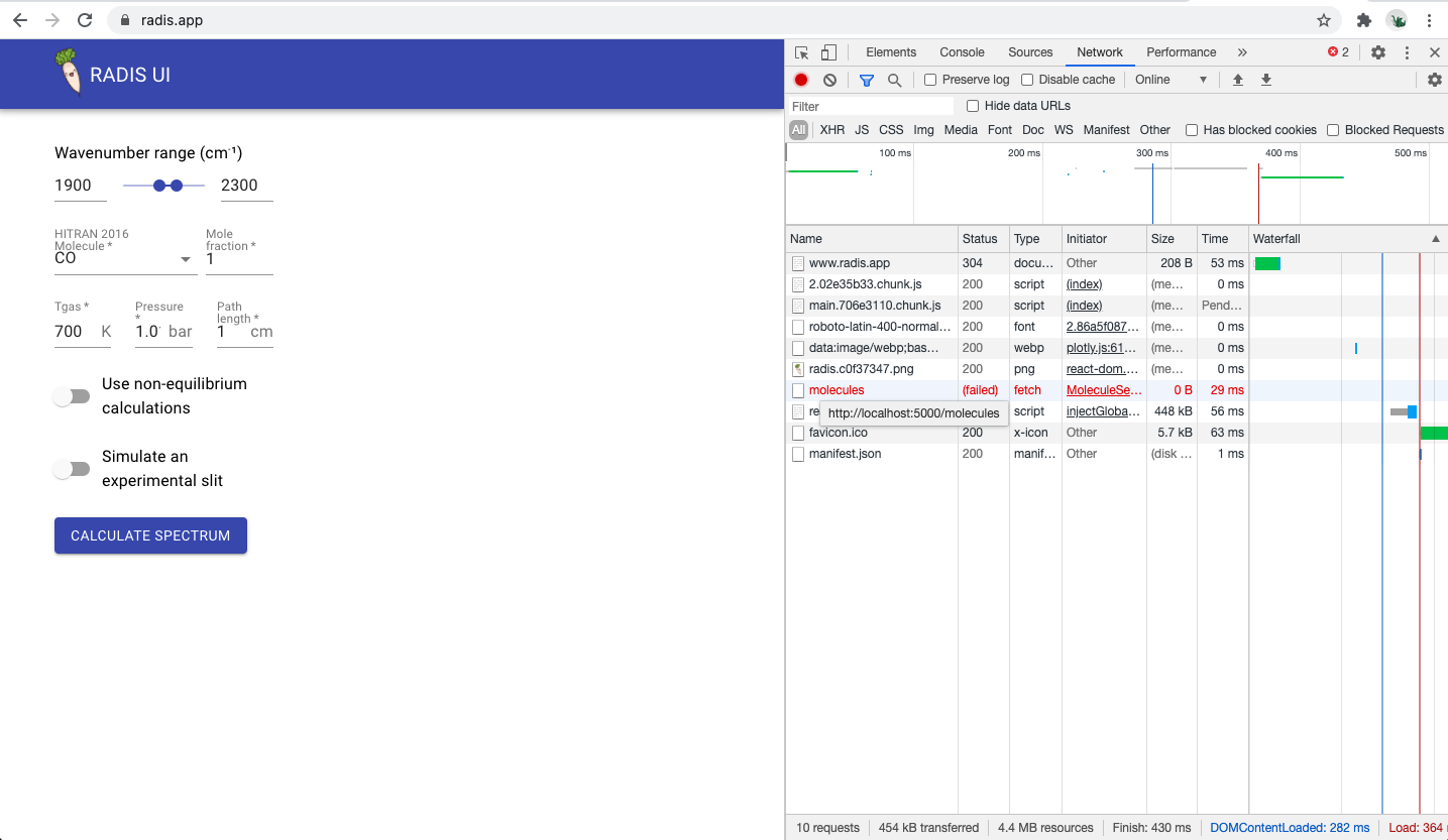 No molecule in selection box · Issue #188 · arunavabasucom/radis-app · GitHub