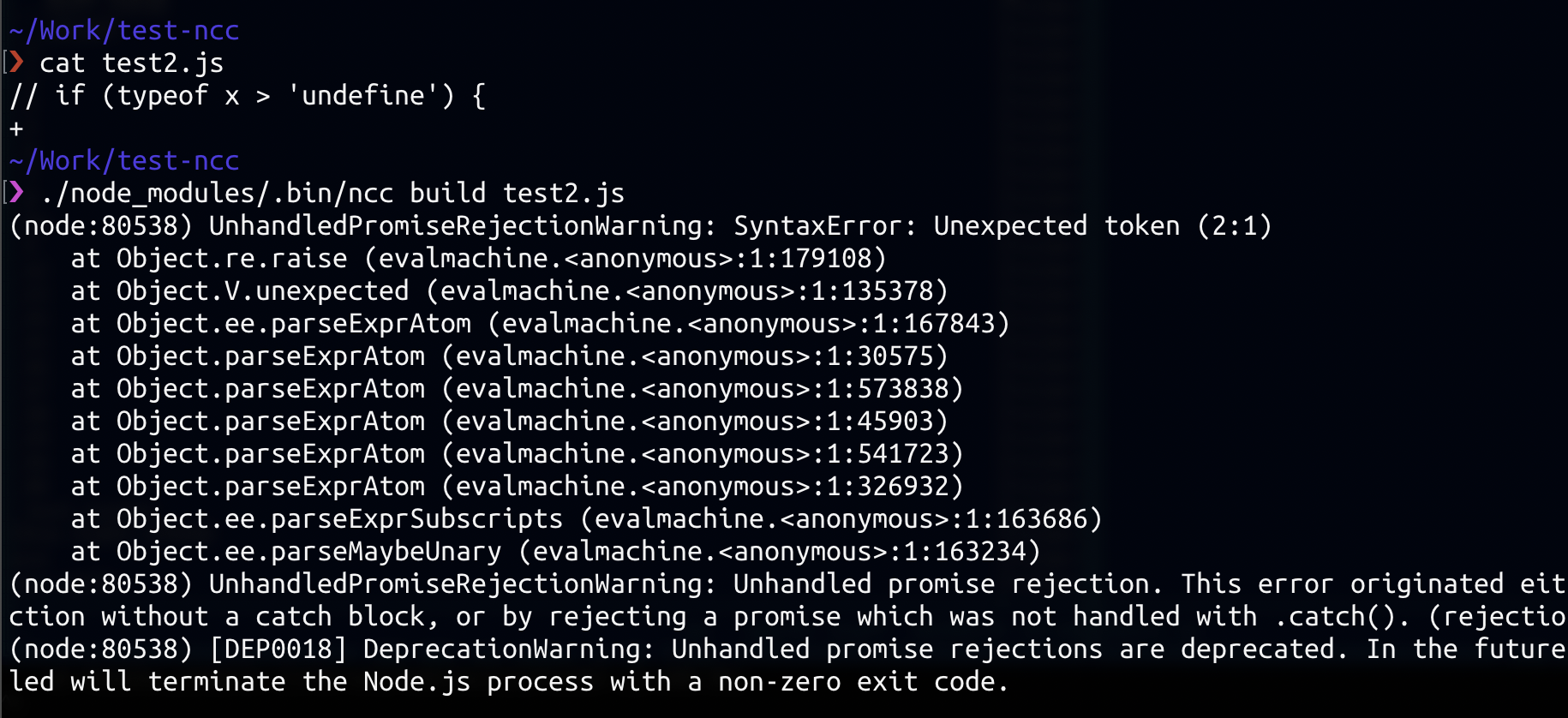 Combination of typeof and wrong syntax throws unhandled · Issue #7 · vercel/webpack-asset ...