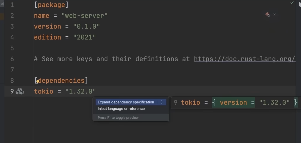 Meta Feature Tracking Language Server Support For `cargo Toml` File · Issue 15741 · Rust Lang