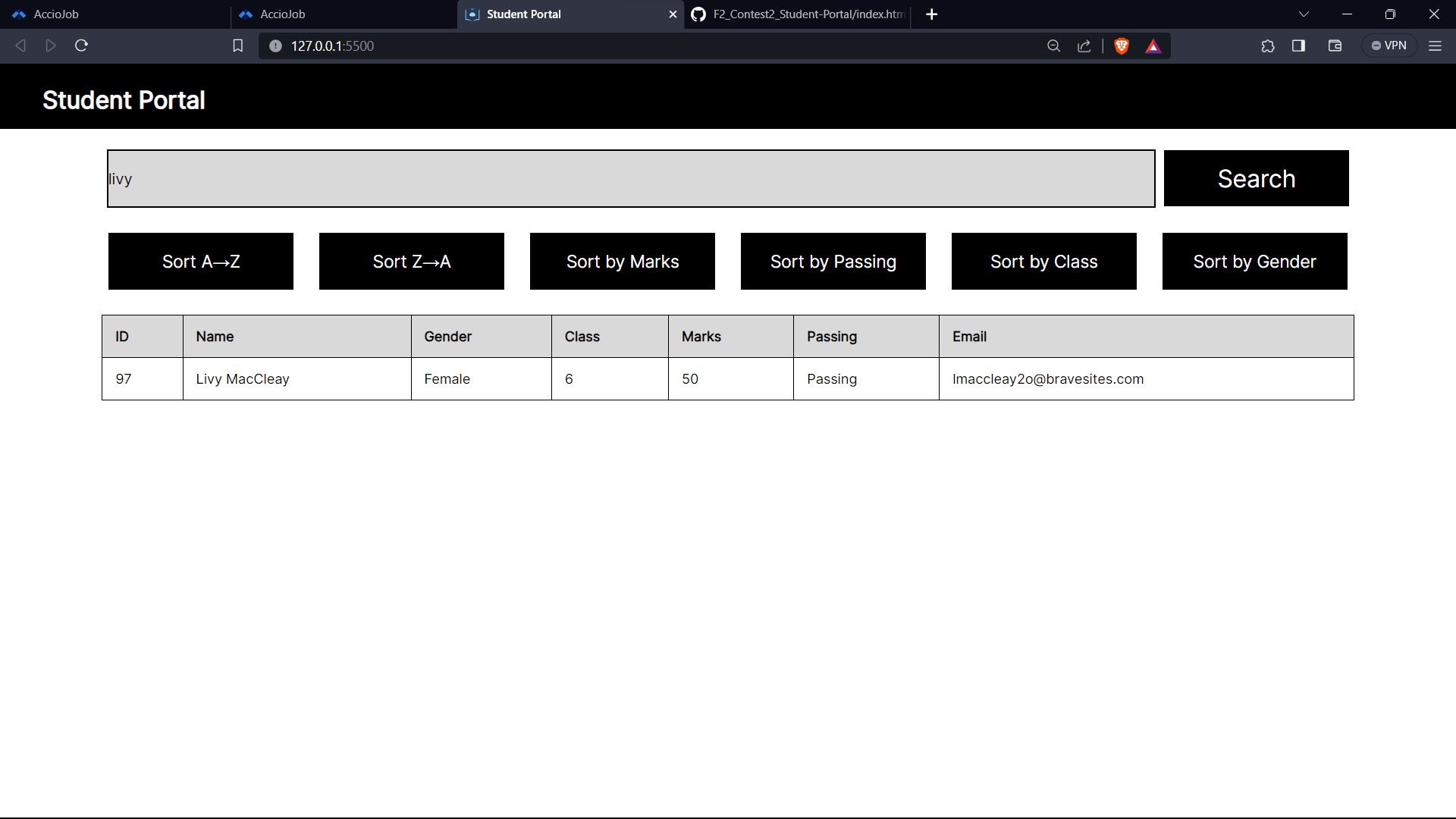 GitHub - Jeba3210/F2_Contest2_Student-Portal