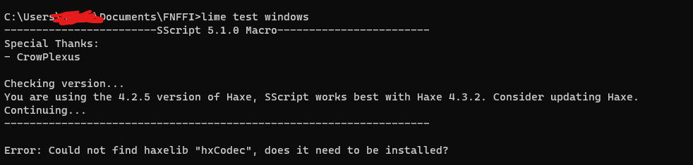 Error: Could not find haxelib "hxCodec", does it need to be installed? · Issue #13264 ...