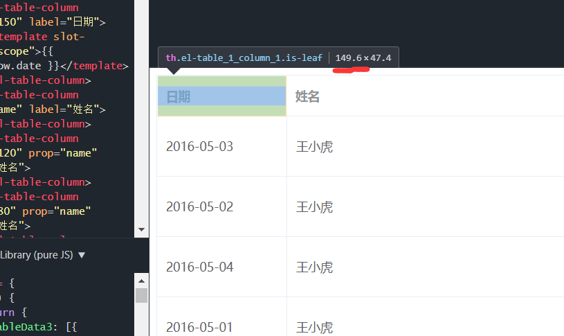 [Bug Report] el-table header column width and content column width are not homogeneous · Issue ...