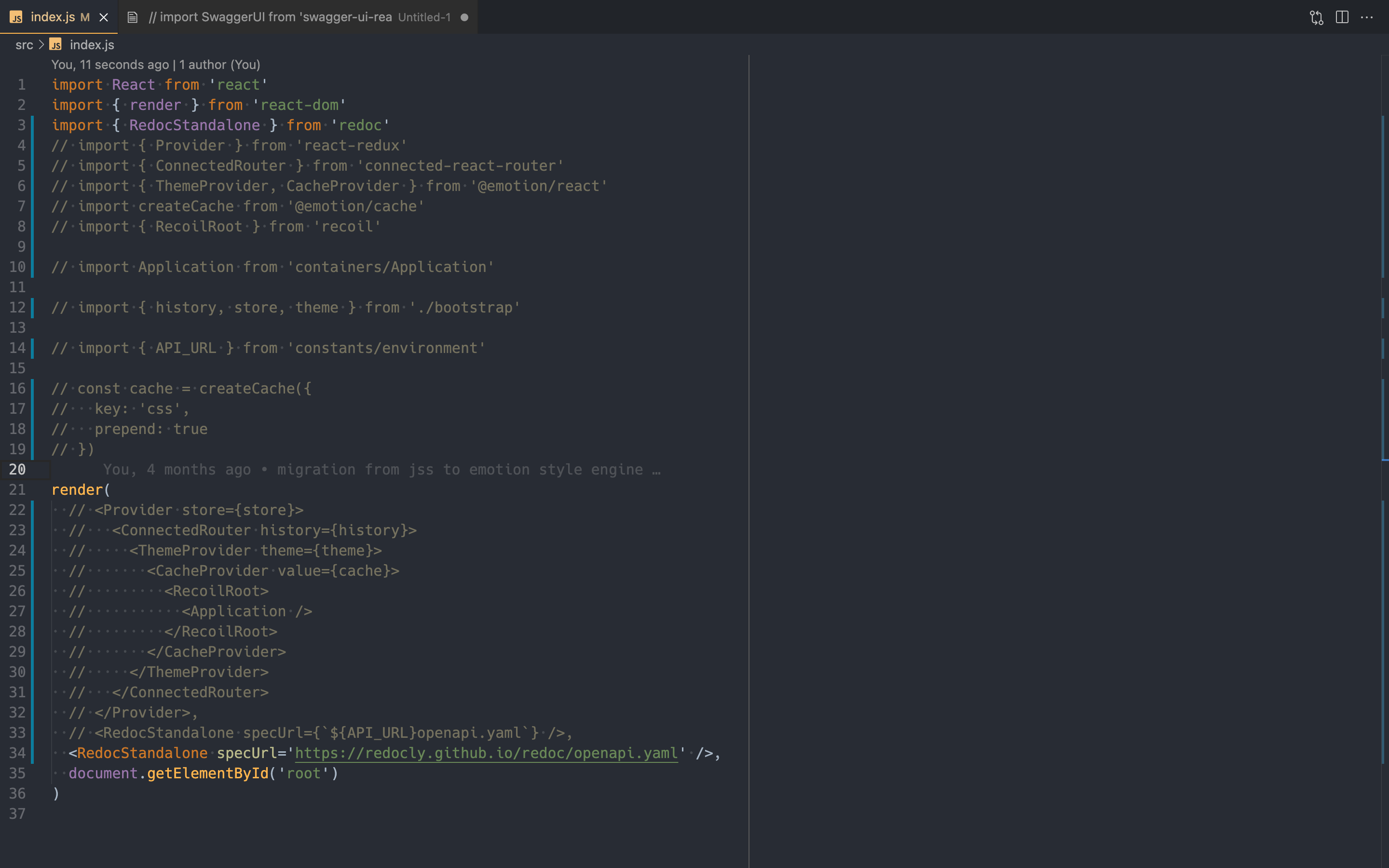 Cannot import { RedocStandalone } from 'redoc' · Issue #1926 · Redocly/redoc · GitHub