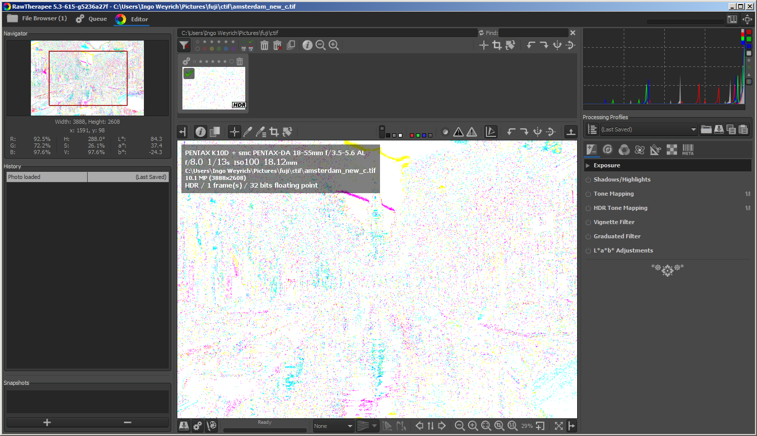 Segfault reading folder with own 32-bit compressed TIFF · Issue #4376 · RawTherapee/RawTherapee ...