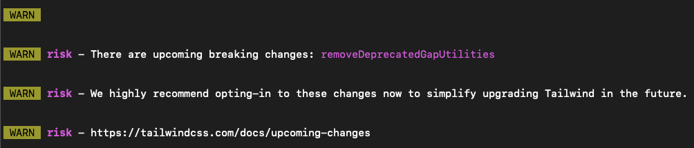removeDeprecatedGapUtilities breaks output css build · Issue #2194 · tailwindlabs/tailwindcss ...