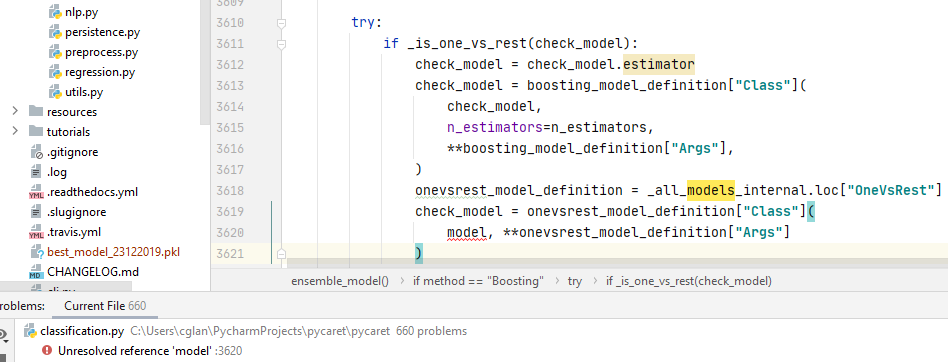 22 Possible Bug Unresolved Reference In Ensemblemodel · Issue 517 · Pycaretpycaret · Github