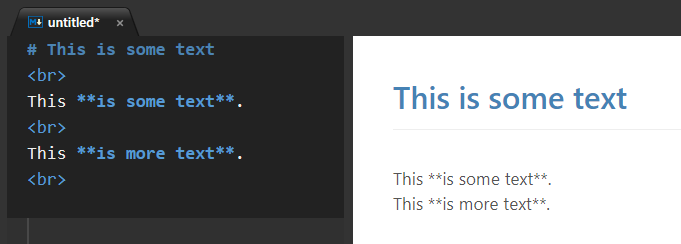 HTML Tags ( specifically) after a header element breaks Markdown in following lines · Issue #510 ...