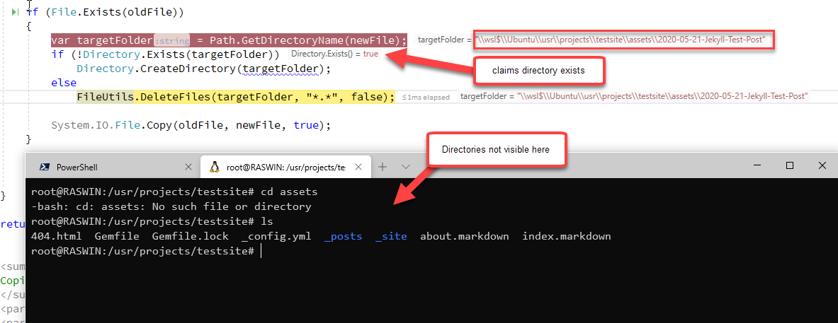 Creating Nested Directories From Windows In WSL File System Creates limbo Directories Issue 