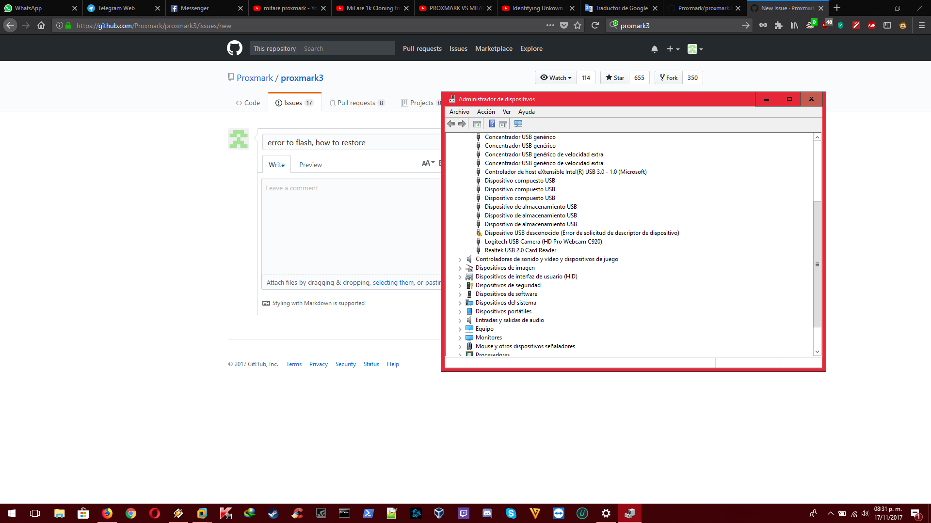 error to flash, how to restore??????!!!!!!!!!!!!! · Issue #487 · Proxmark/proxmark3 · GitHub