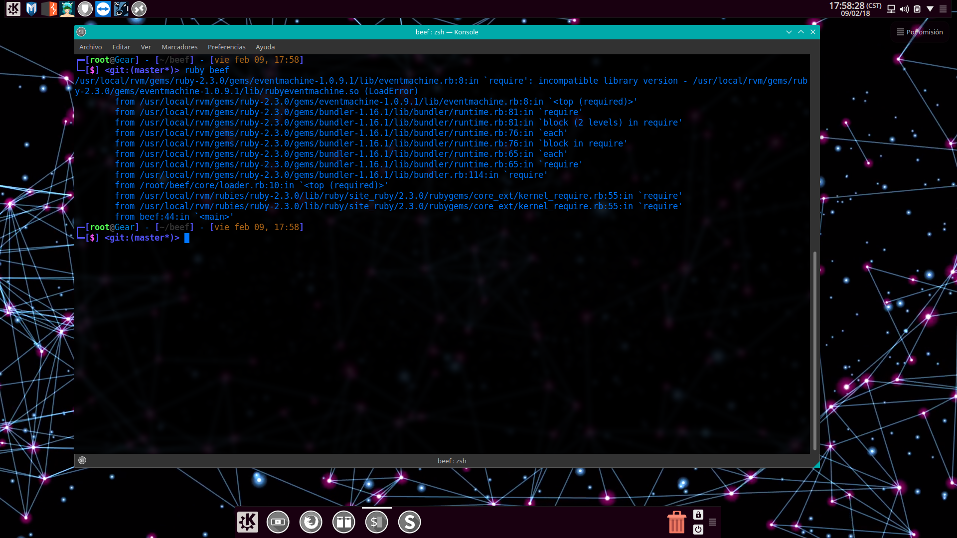 eventmachine-1.0.9.1 incompatible library version · Issue #1503 · beefproject/beef · GitHub