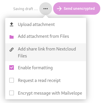 Secure email without PGP/SMIME · Issue #4865 · nextcloud/mail · GitHub