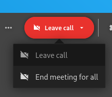 *Start call* vs *End meeting* · Issue #7905 · nextcloud/spreed · GitHub