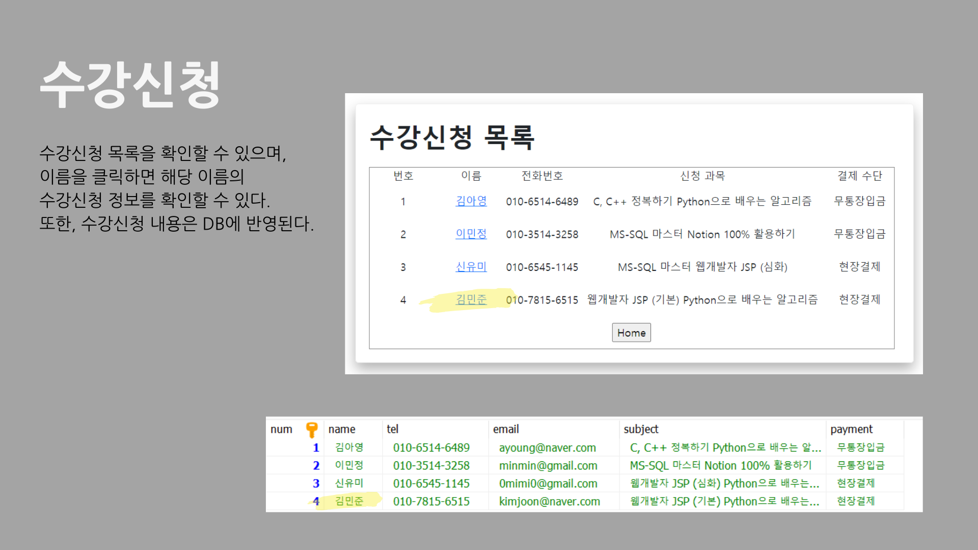 GitHub - na-kyoung/AcademyRegistration_JSP: 수강신청과 회원가입/로그인/로그아웃 구현