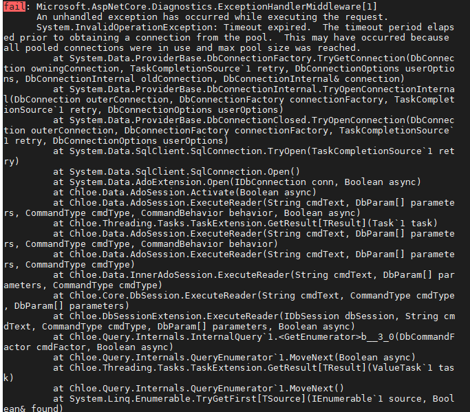 .net 5发布到centos后连接sqlserver超时,在本地正常，其他版本在liunx下也正常 · Issue #232 · shuxinqin/Chloe · GitHub