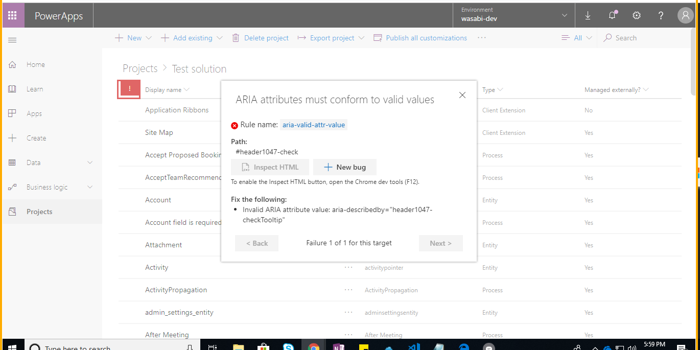 DetailList - select all button, adding aria-describedby attribute even if no label is provided ...