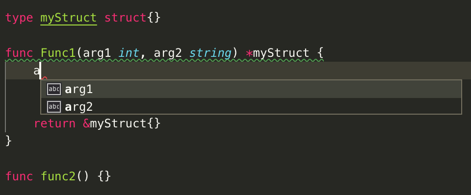 Intellisens Not Working When Function Return Struct · Issue 2437 · Microsoftvscode Go · Github