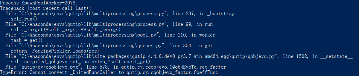 Testing code errors: TypeError · Issue #1039 · qutip/qutip · GitHub