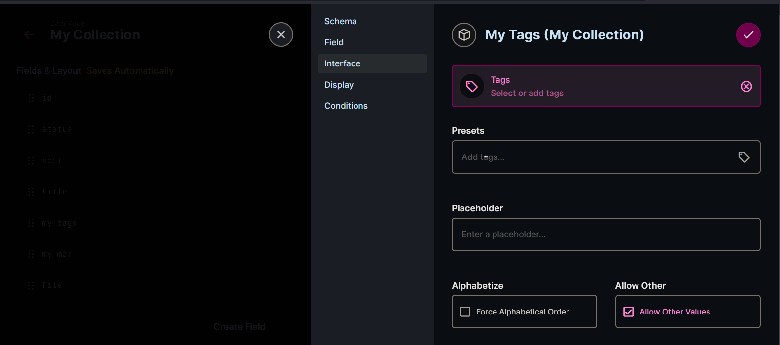 Cannot Input Tags · Issue 12069 · Directus Directus · Github